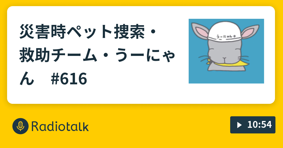 災害時ペット捜索・救助チーム・うーにゃん #616 - ami amour 21 ☆ シャンソン歌手あみのまったりトーク - Radiotalk(ラジオトーク)