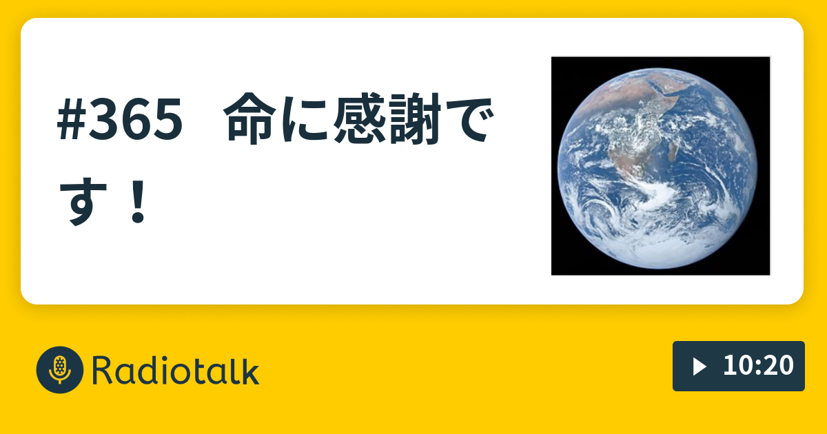#365 命に感謝です！ - 猫のラジオ 365日目が最終回！？ - Radiotalk(ラジオトーク)