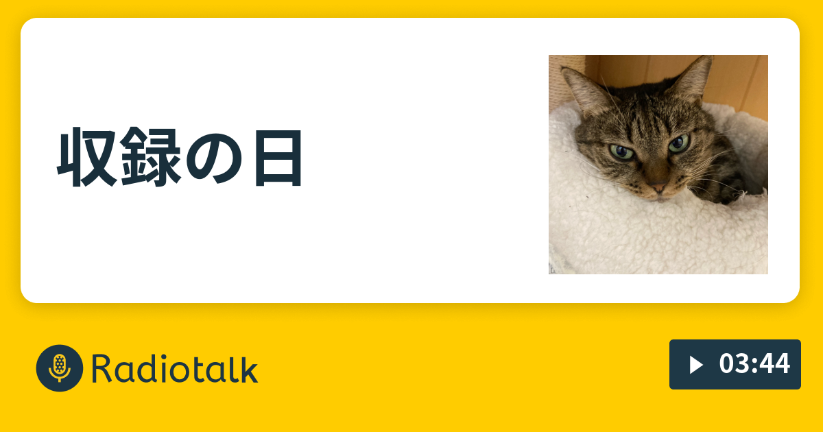 収録の日 - 高城(たかぎ)のevery dayれにちゃん - Radiotalk(ラジオトーク)