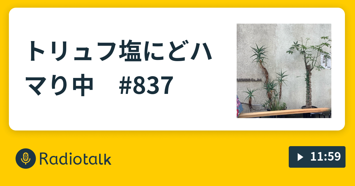 トリュフ塩にどハマり中 #837 - ami amour 21 ☆ シャンソン歌手あみのまったりトーク - Radiotalk(ラジオトーク)