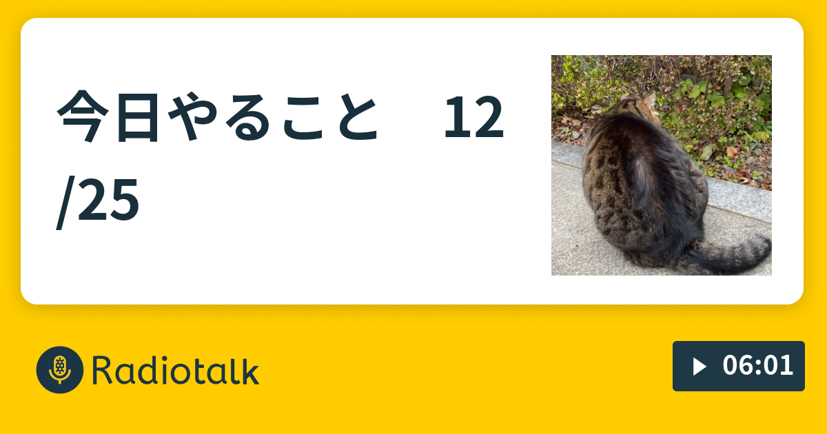 今日やること 12/25 - nobuの番組 - Radiotalk(ラジオトーク)