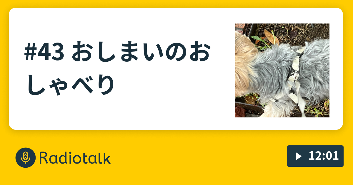 #43 おしまいのおしゃべり - そのひぐらし商会のひきこもりラジオ - Radiotalk(ラジオトーク)