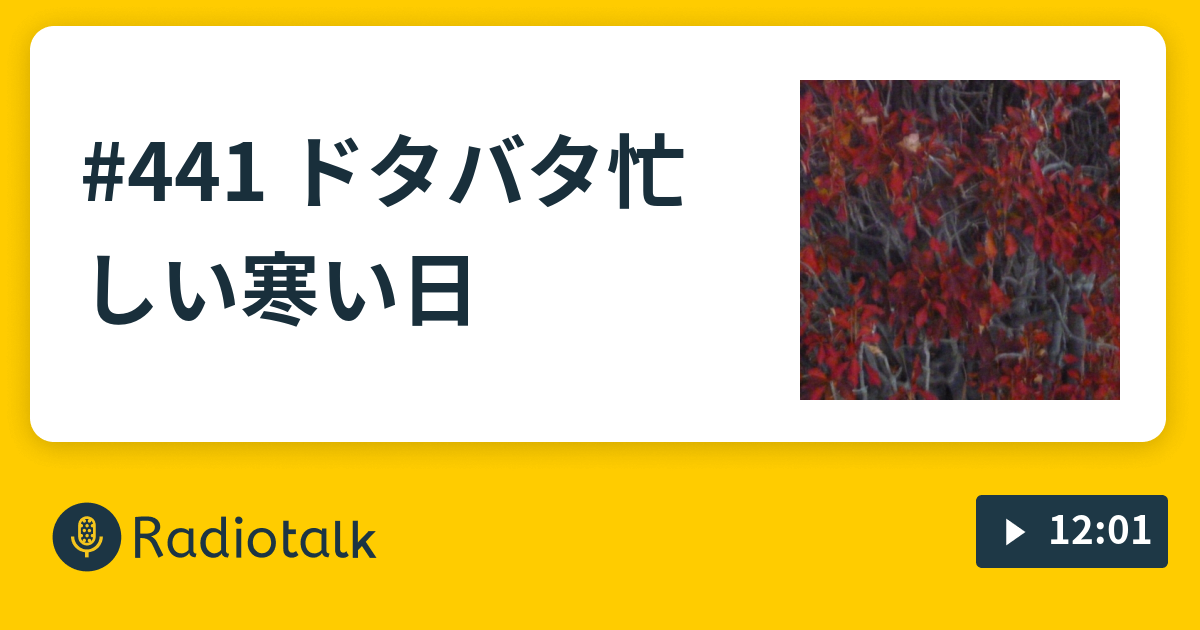 #441 ドタバタ忙しい寒い日 - 近所の森さん・TakeFive - Radiotalk(ラジオトーク)