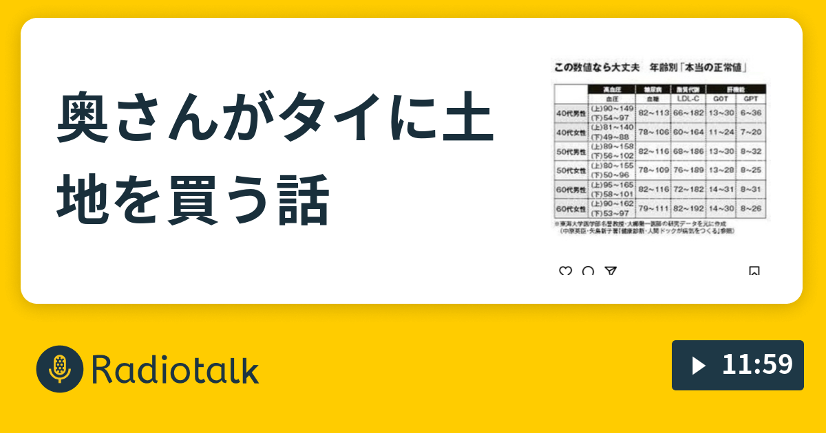 奥さんがタイに土地を買う話 - 坂崎文明のファクトフルネスなニュース解説 - Radiotalk(ラジオトーク)